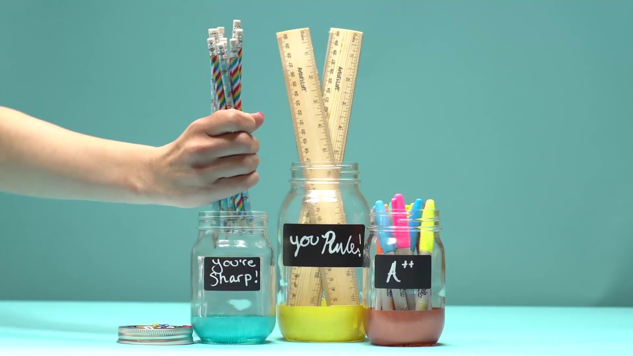 Teacher Mason Jar Organization | Darby Smart | Michaels - YouTube