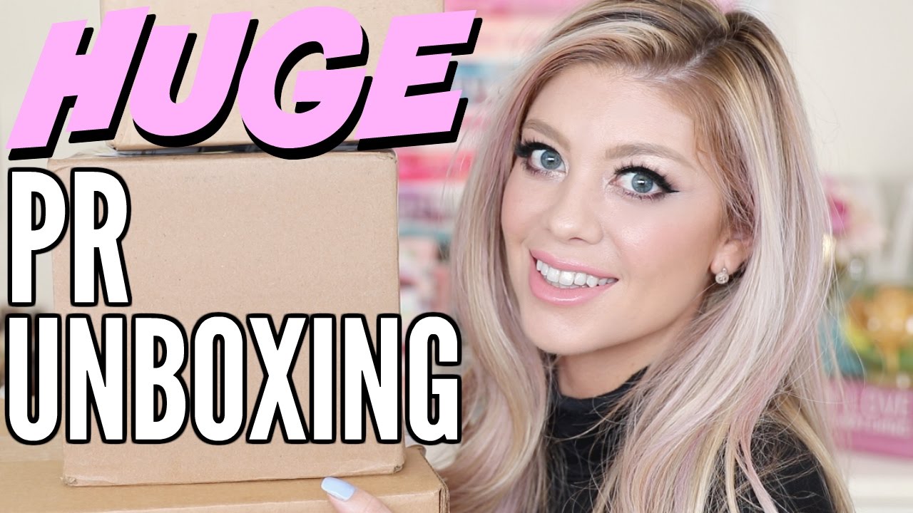 HUGE PR UNBOXING! WHAT'S NEW IN MAKEUP!! - YouTube