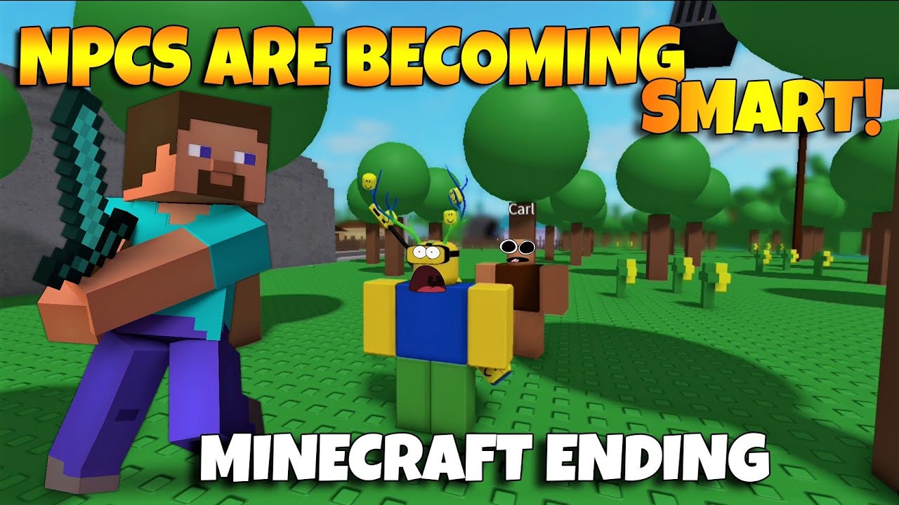 ROBLOX NPCs are becoming smart! - MINECRAFT ENDING [FAKE] - YouTube