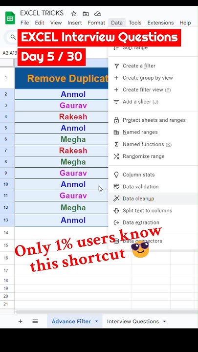 Excel Interview question Day 5/30 #excel #exceltips #exceltricks #viralshort #viralvideo # ...