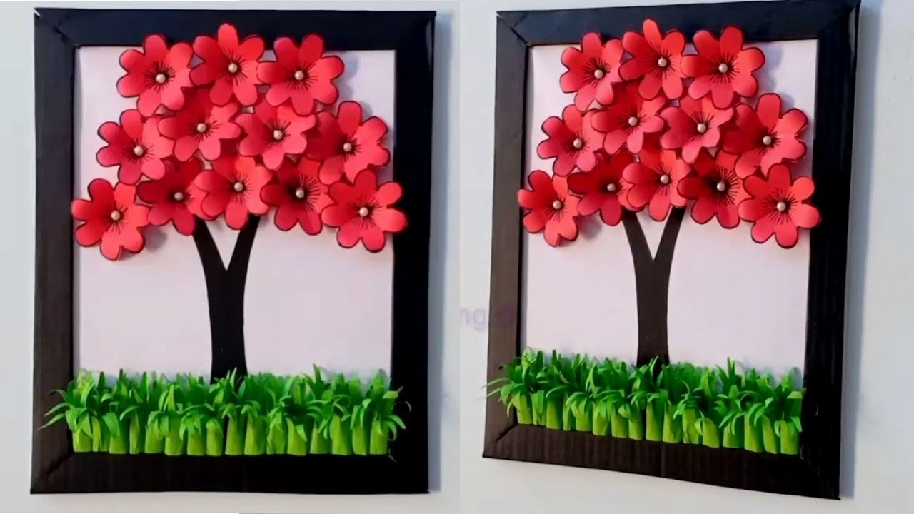 Beautiful and Easy Paper wall Hanging / paper Decoration / Unique Wall ...