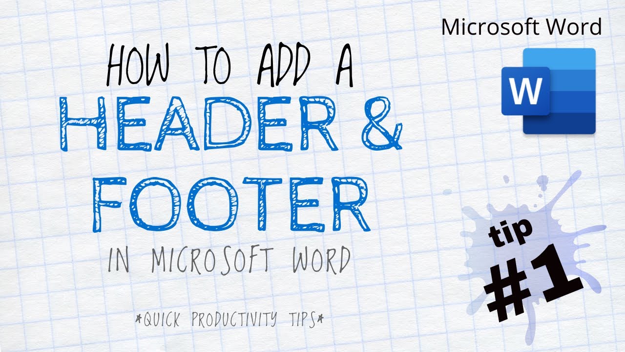 How to make a header or footer in Microsoft Word - YouTube