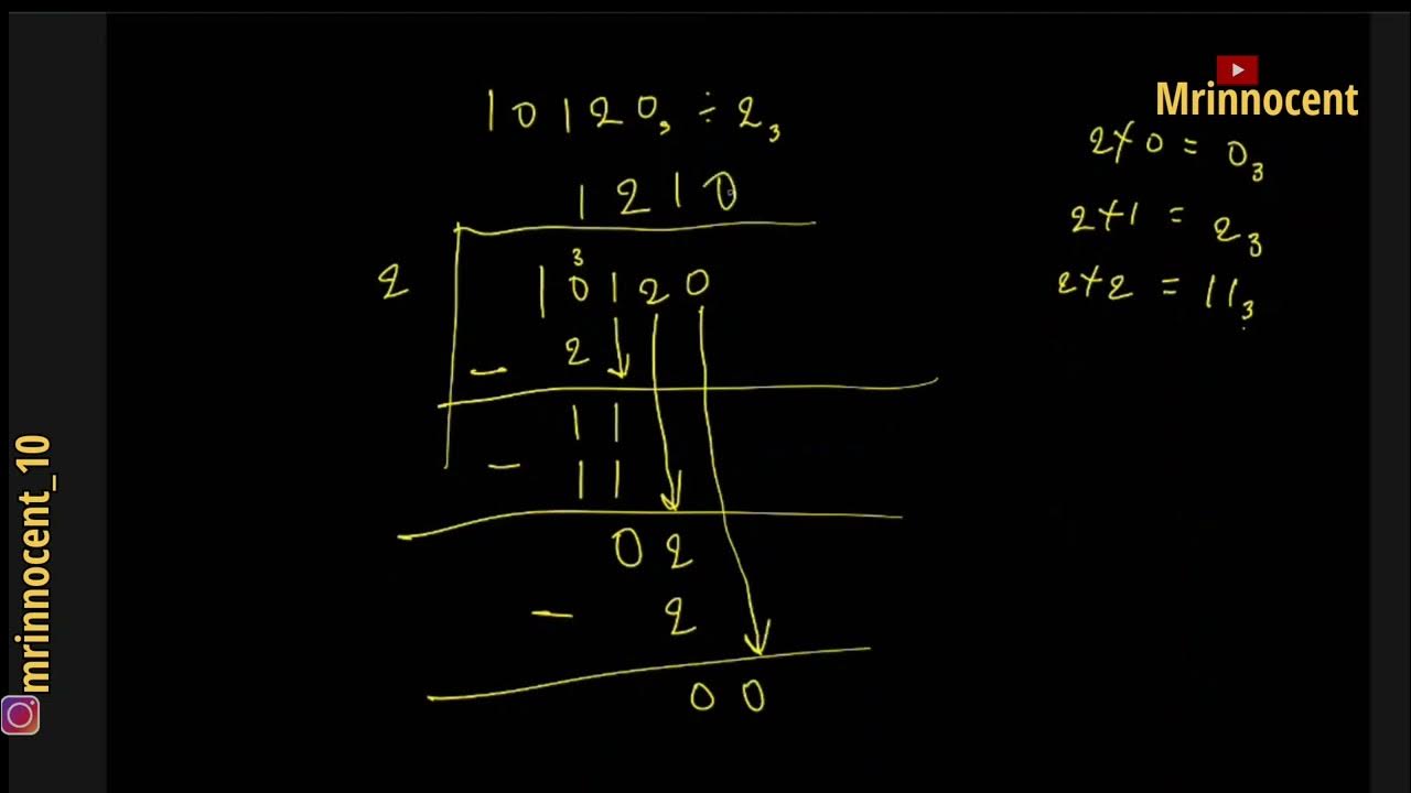 How to DIVIDE IN base three (Ternary number system ) - YouTube