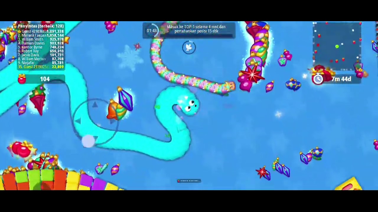 Strategi Cepat Gede di Worms hunt! 🐍 Cacing Biru Rakus Banget! - YouTube