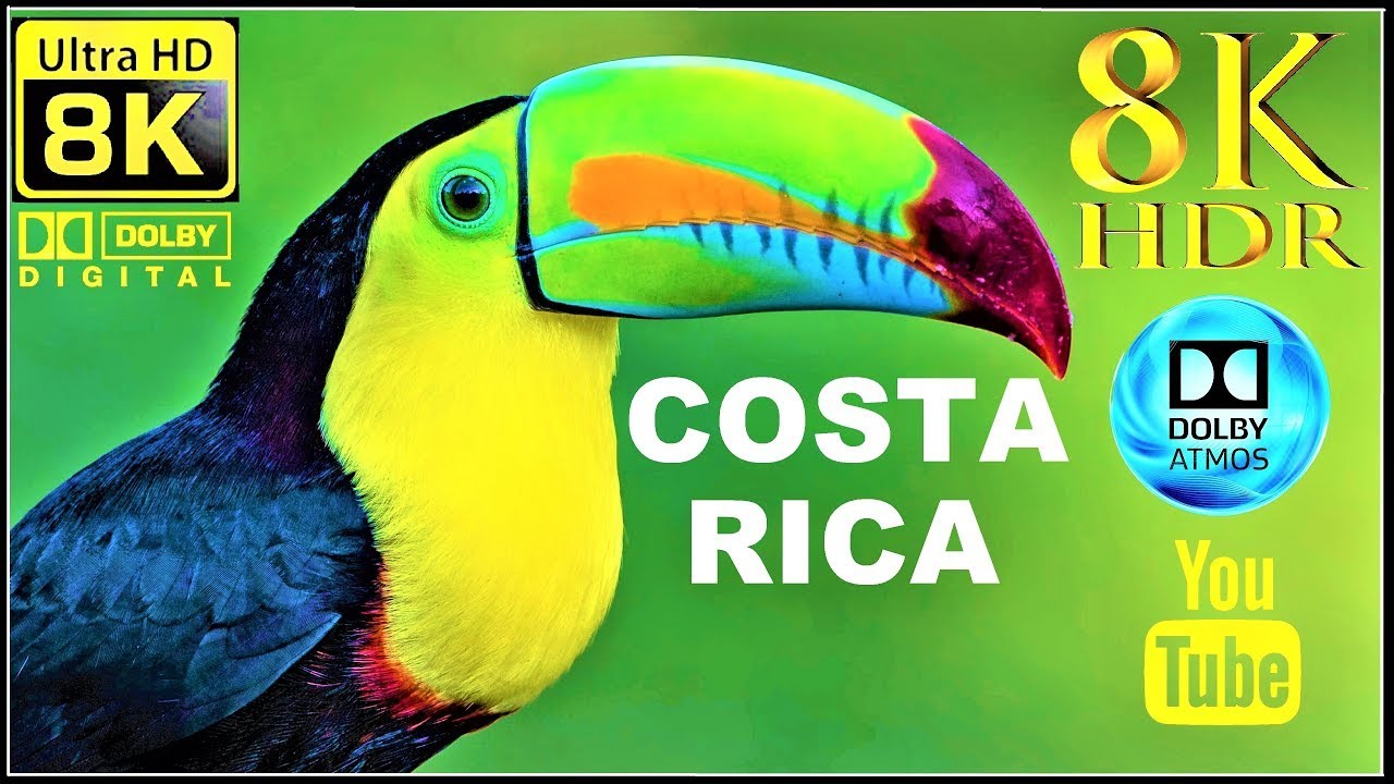 COSTA RICA IN 4K & 8K 60fps HDR ULTRA HD Nature relaxing Dolby Sound ...