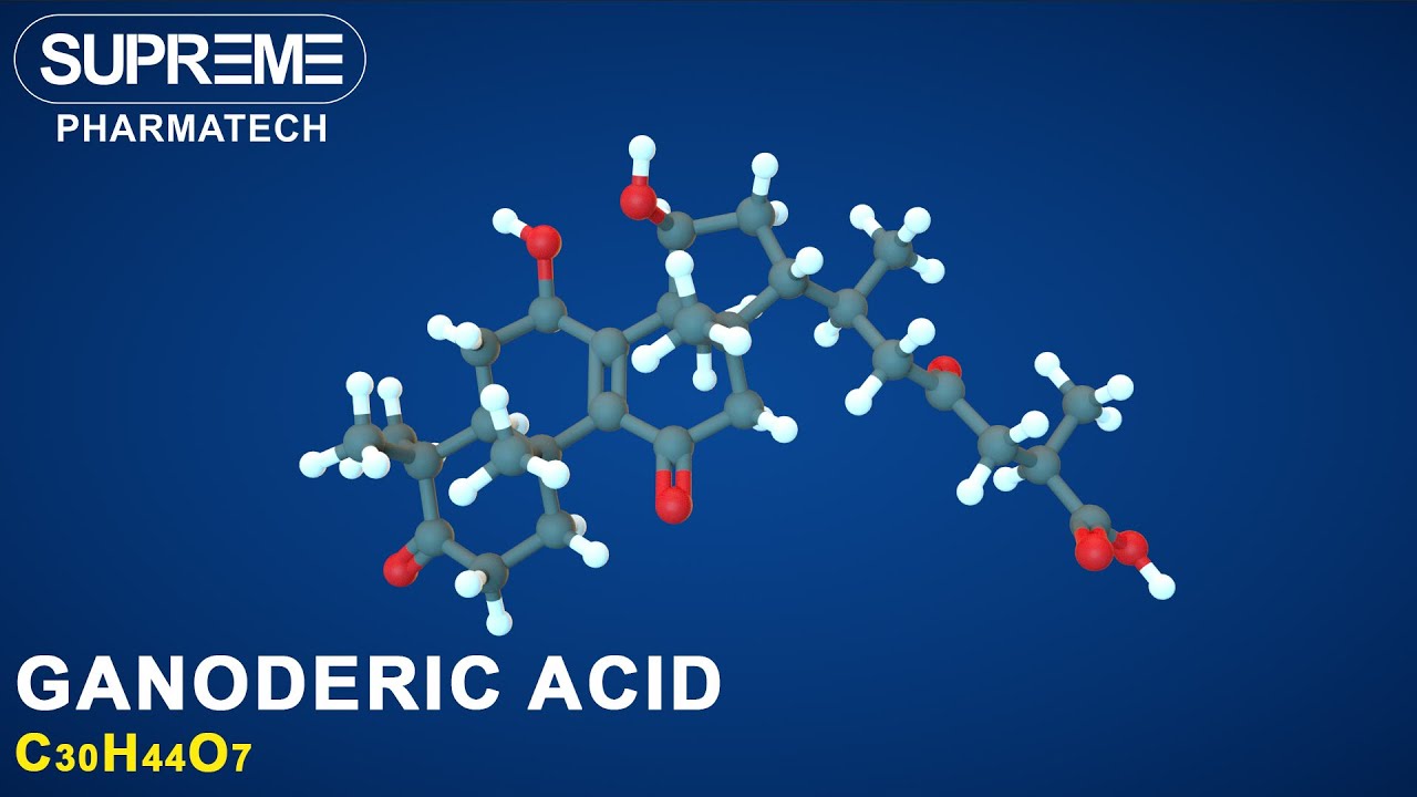 Ganoderic acid | C30H44O7 | 3D molecule - YouTube
