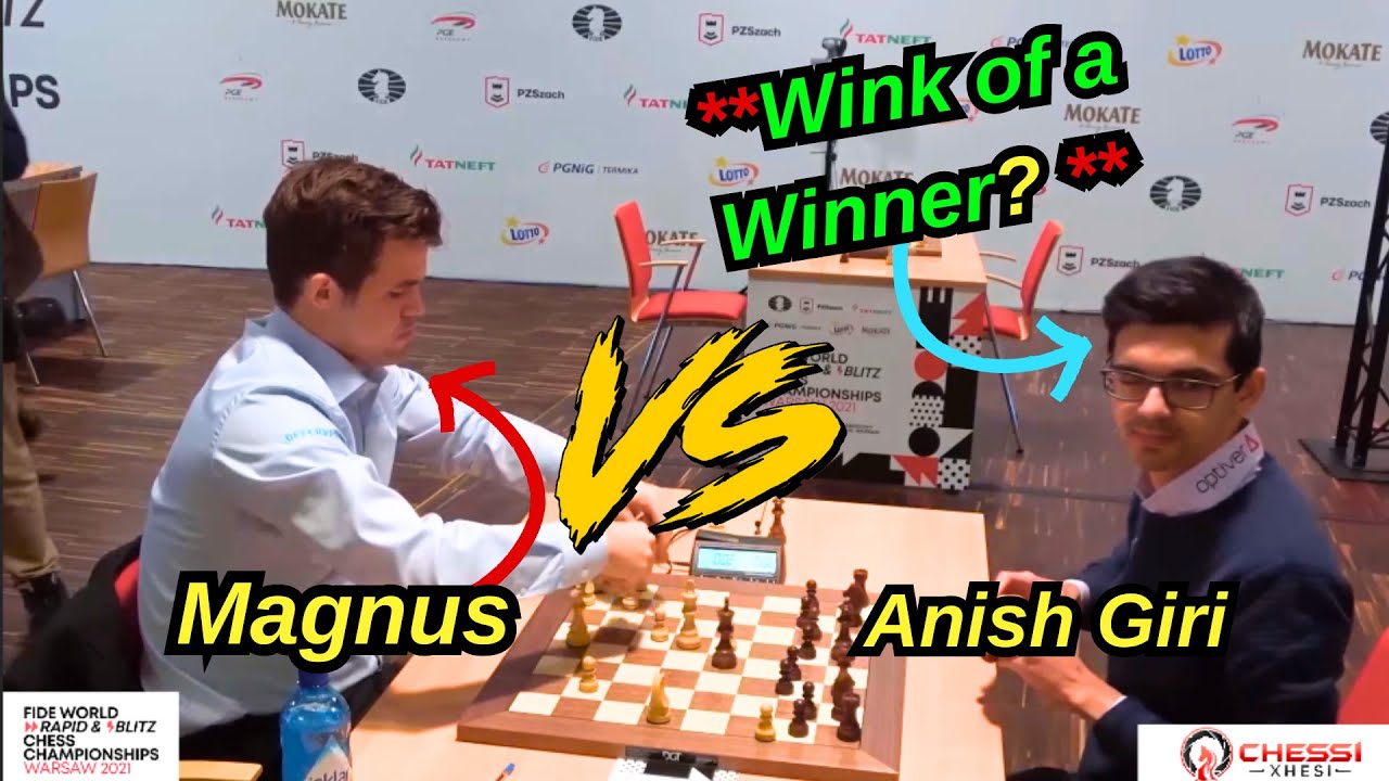 Anish's Wink Post-Battle with Magnus! - YouTube