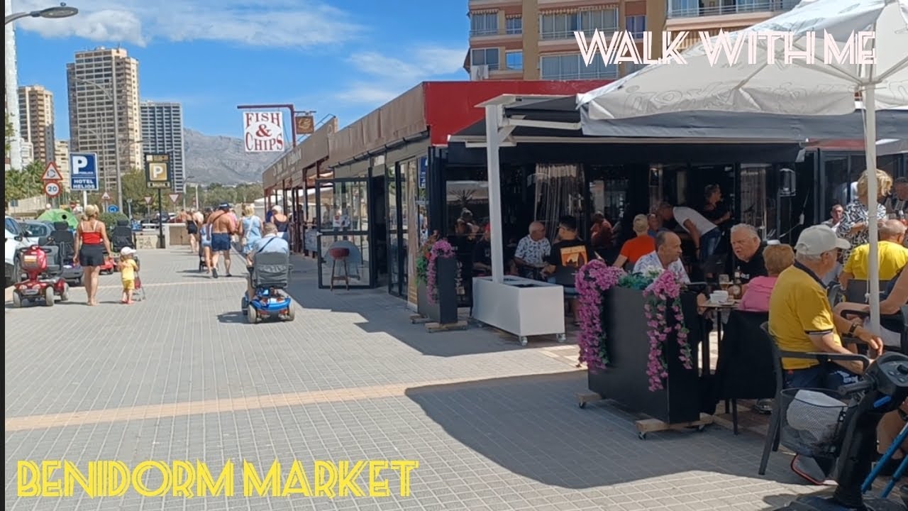 Benidorm 🇪🇸 Walk with me to look at Benidorm Outdoor market #benidorm # ...