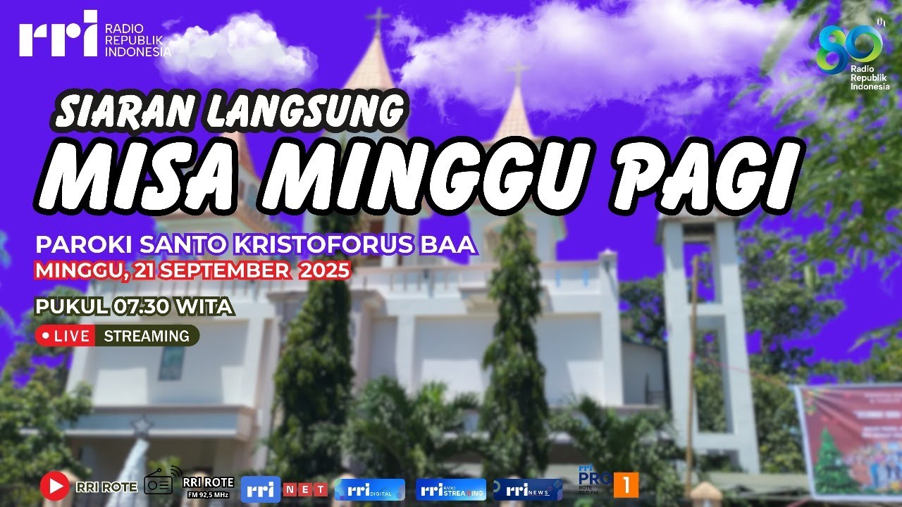 🔴 LIVE : MISA MINGGU PAGI DARI PAROKI SANTO KRISTOFORUS BAA ROTE NDAO ...