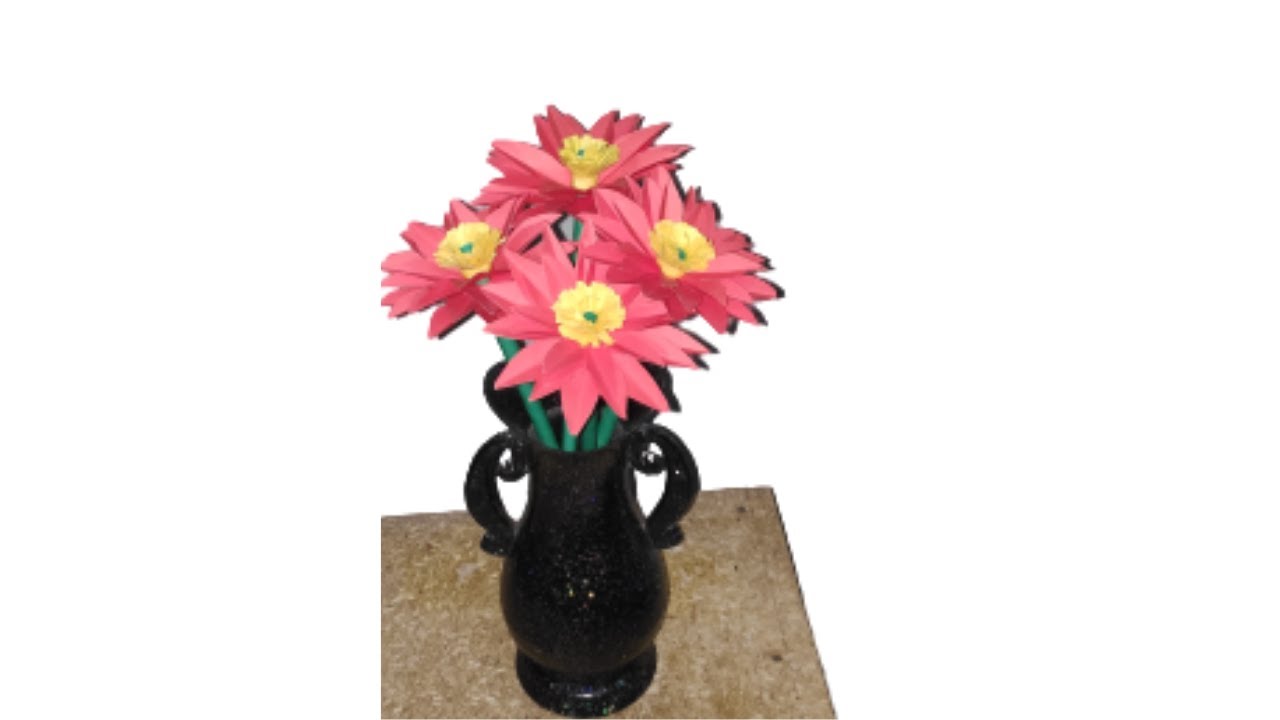 How to make Papers flowers // kagojer ful // ful dani // room decor ...