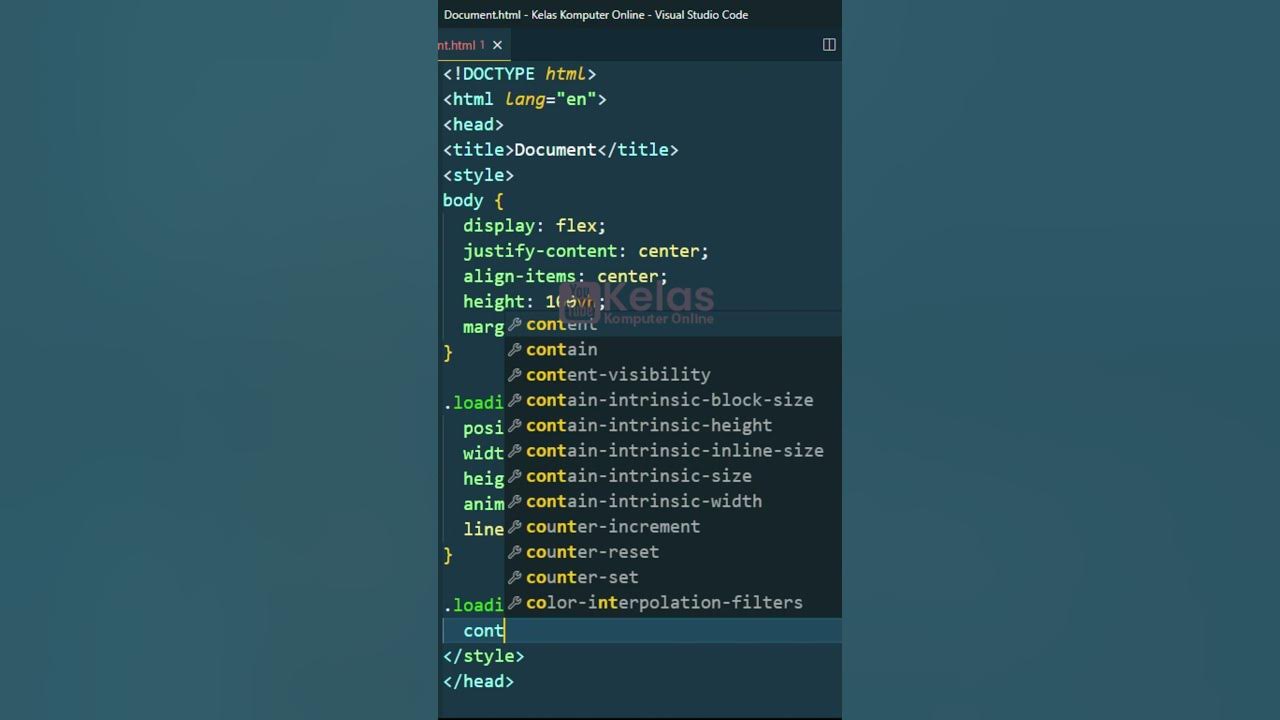 Loading Animation Using Html And Css Htmlcss Cssproperty Belajarcss Youtube 
