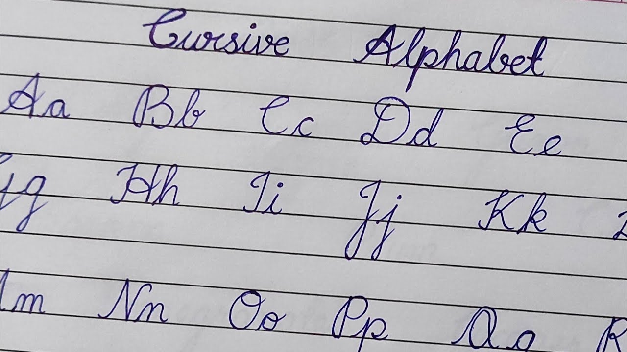 Cursive Alphabet Aa to Zz | Cursive Writing | Cursive Handwriting ...