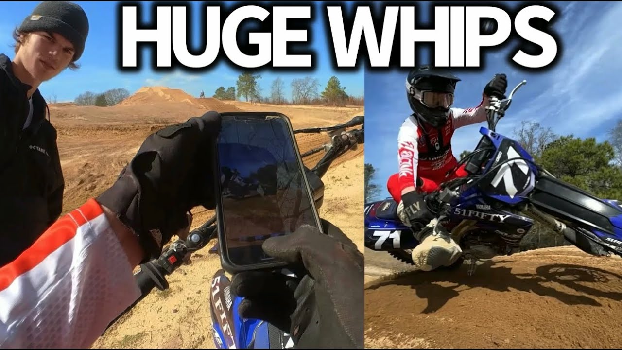 Hunter Cross throwing MASSIVE whips at CLUB MX - YouTube
