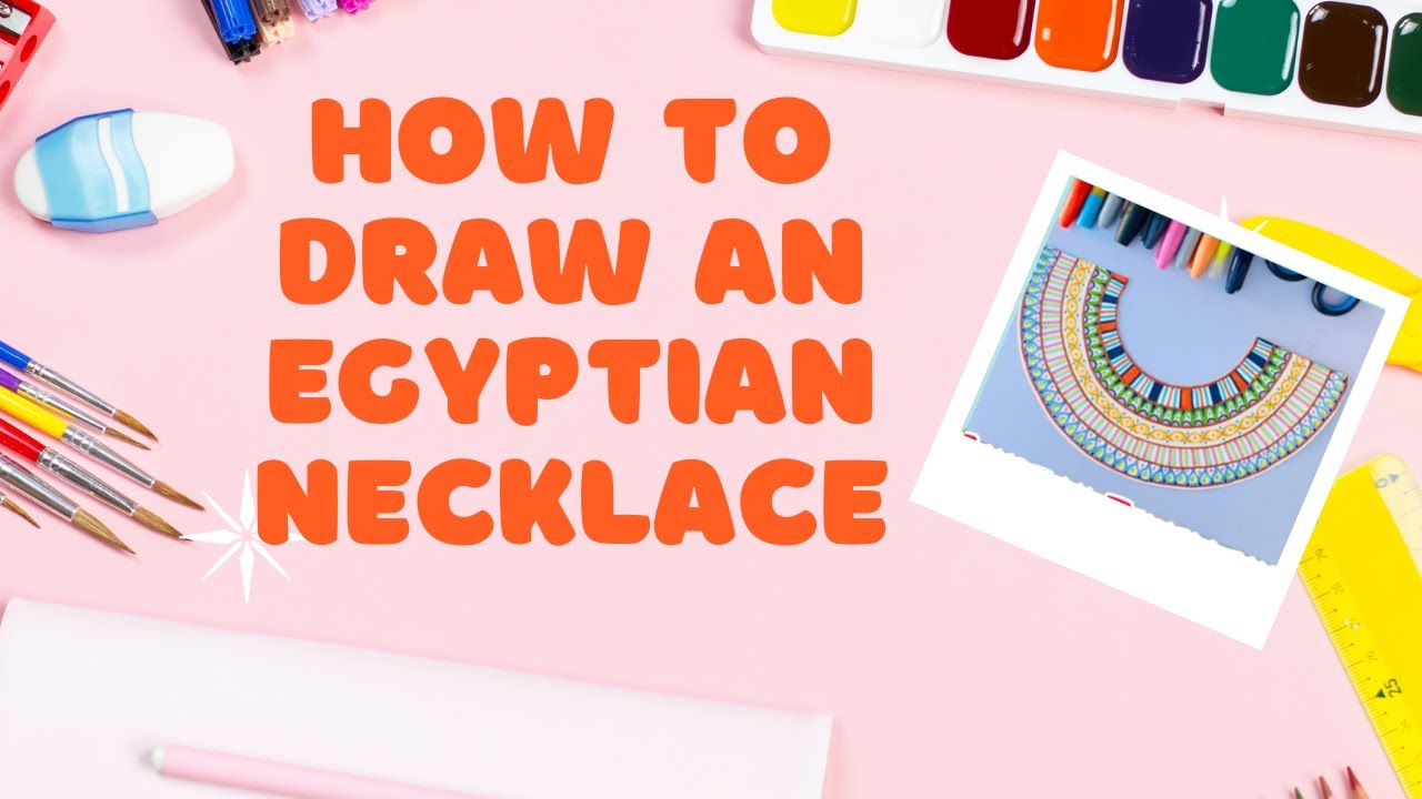 How To Draw An Egyptian Necklace - YouTube