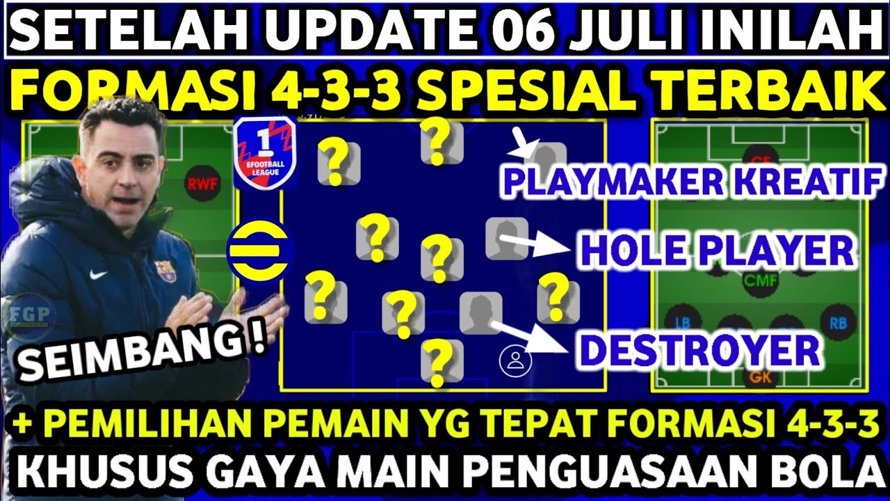 INILAH FORMASI 433 TERBAIK PALING STABIL DI EFOOTBALL 2023 KHUSUS GAYA ...