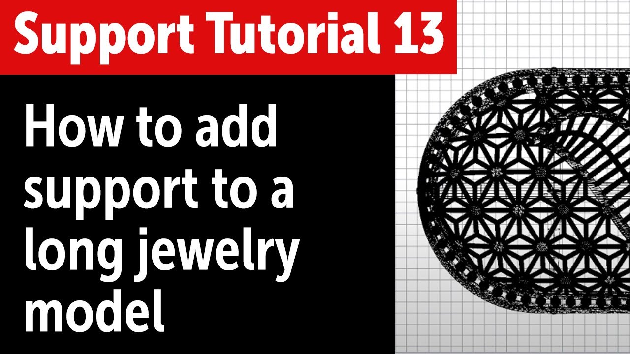 Tutorial 13: How to add support to along jewelry model ? - Jewelry 3D ...
