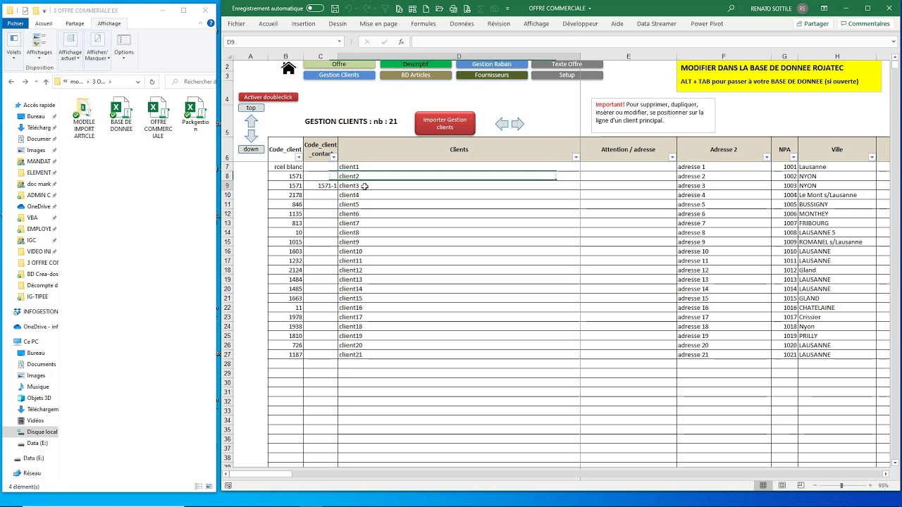 Création de devis sur mesure - Excel - infogestion - Suisse - YouTube