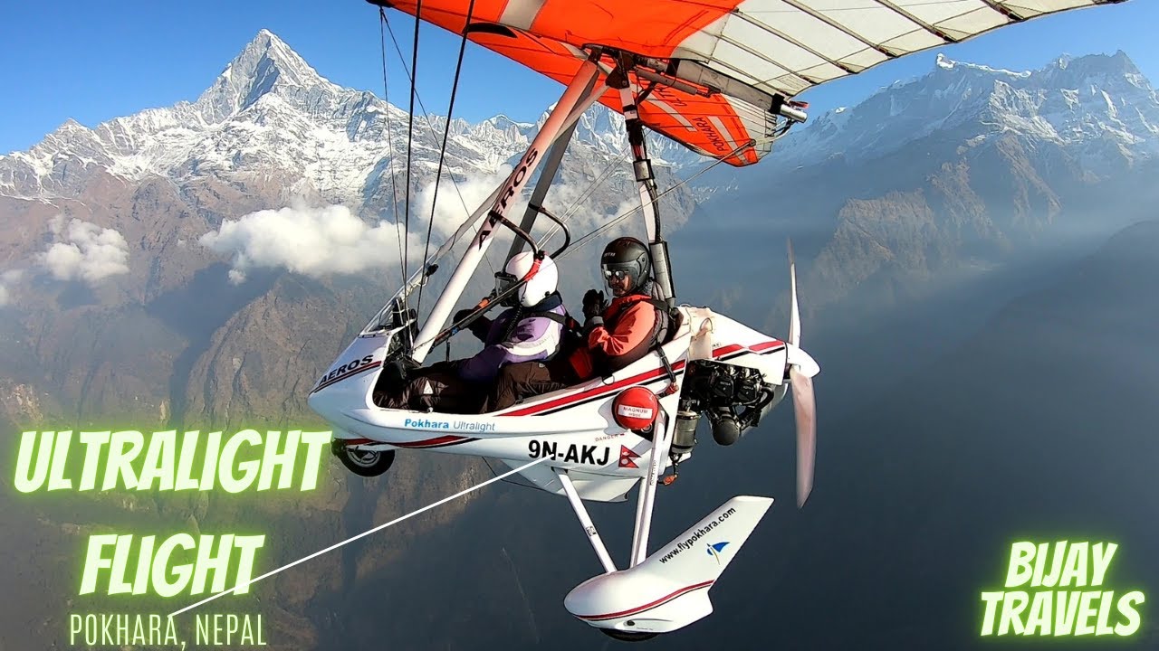 Ultralight Flight in Pokhara, Nepal | Soaring Above the Himalayas 🌄 ️ ...