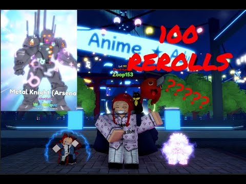 Can 100 REROLLS Get UNIQUE on Metal Knight??? (Anime Adventures) - YouTube