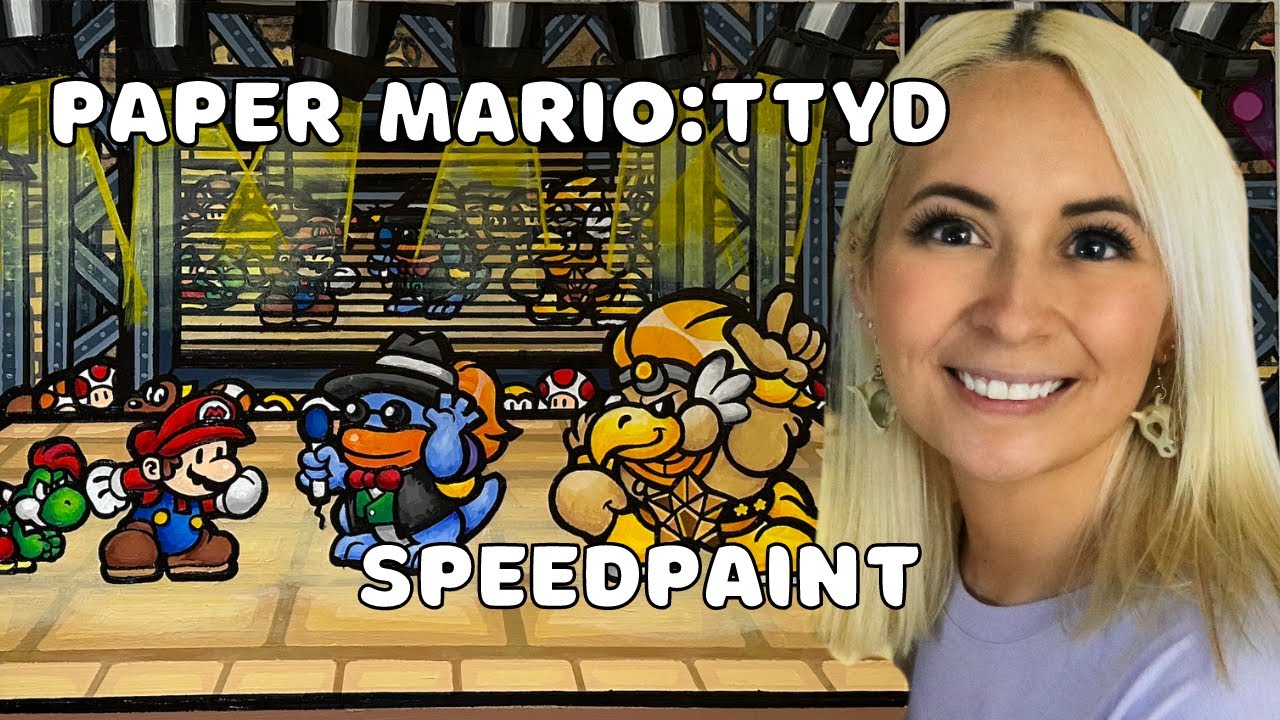 PAPER MARIO THE THOUSAND YEAR DOOR: The Glitz Pit | Timelapse Painting ...