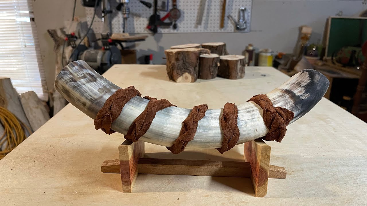 Making a War Horn With Stand | Oldinger Wood | Projects - YouTube