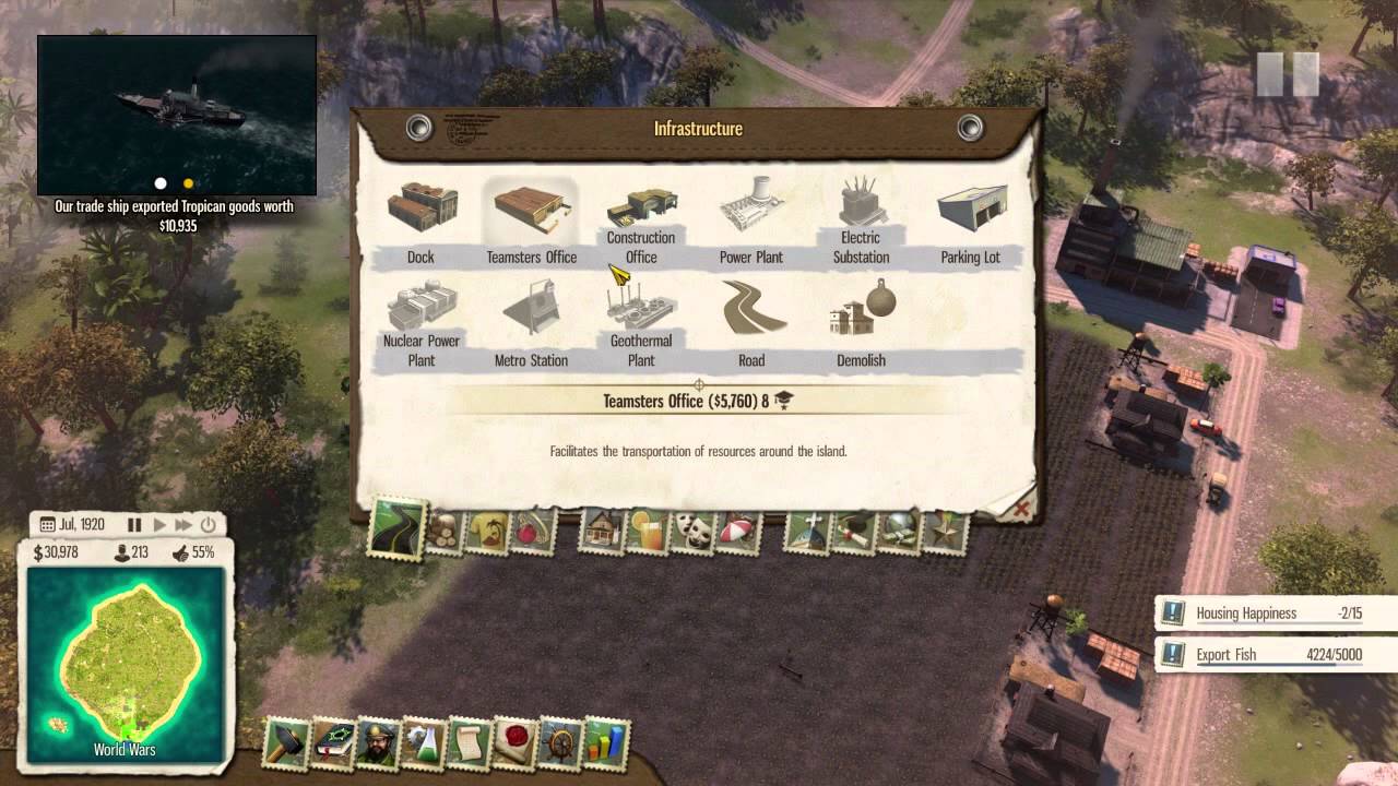 Tropico 5 - Sandbox Tiny Island, Hard - Part 2 Peace, Love, and Exports ...