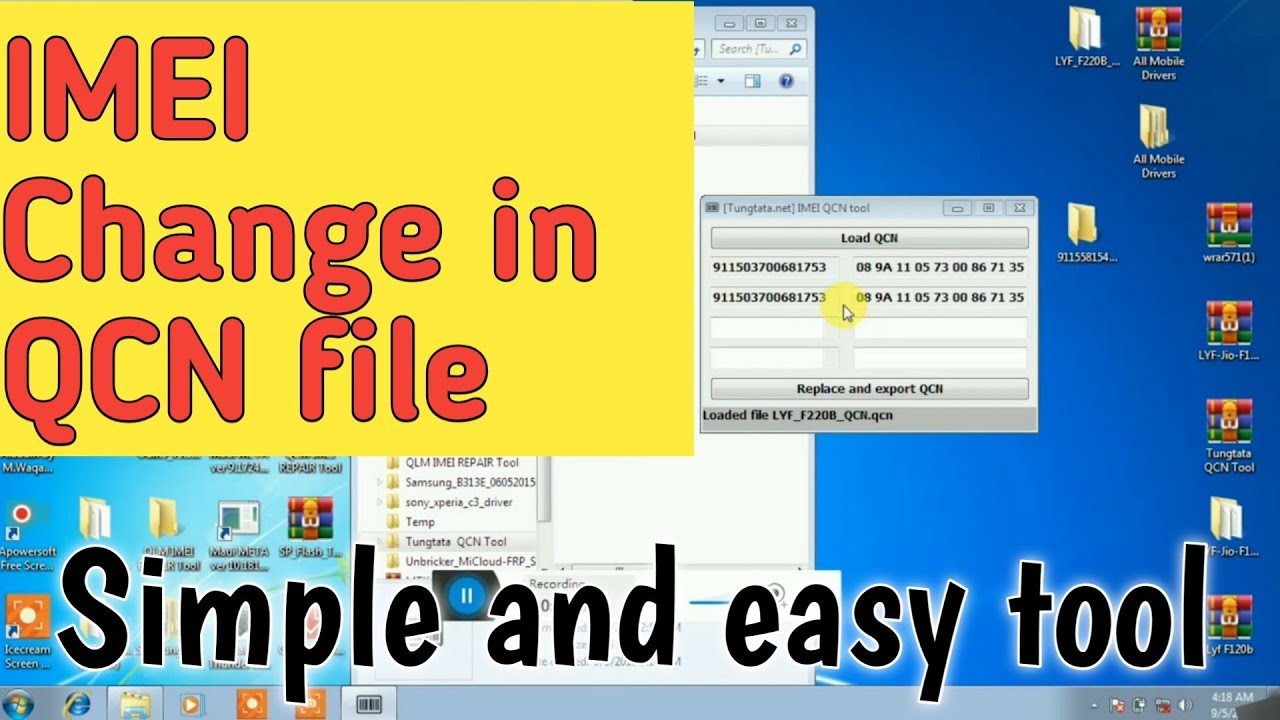 IMEI change in qcn file! Easy and working tool! - YouTube