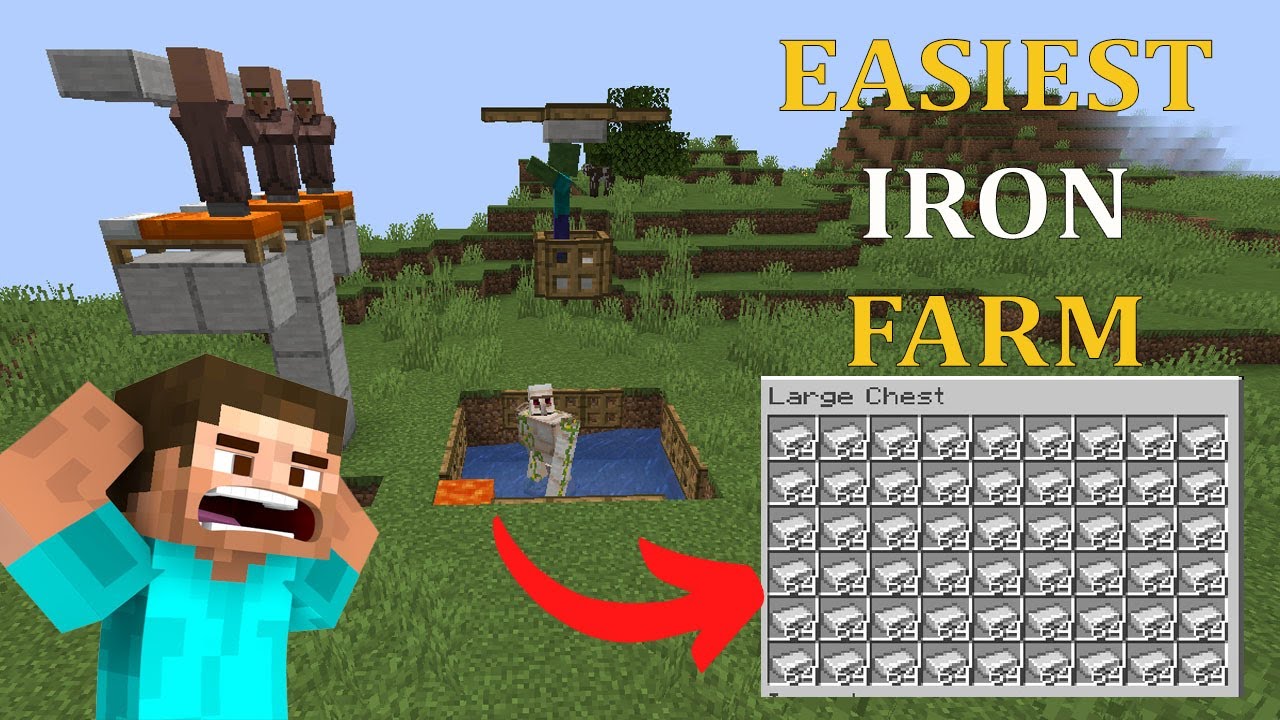 Minecraft Easy Iron Farm 1.19 | 1500+iron per Hour - Esay & efficient ...