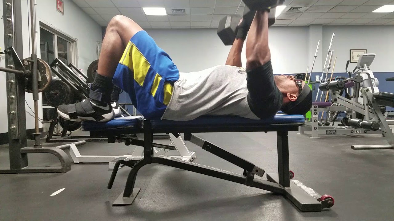 Dumbbell Bench Press - 85 lbs. - YouTube