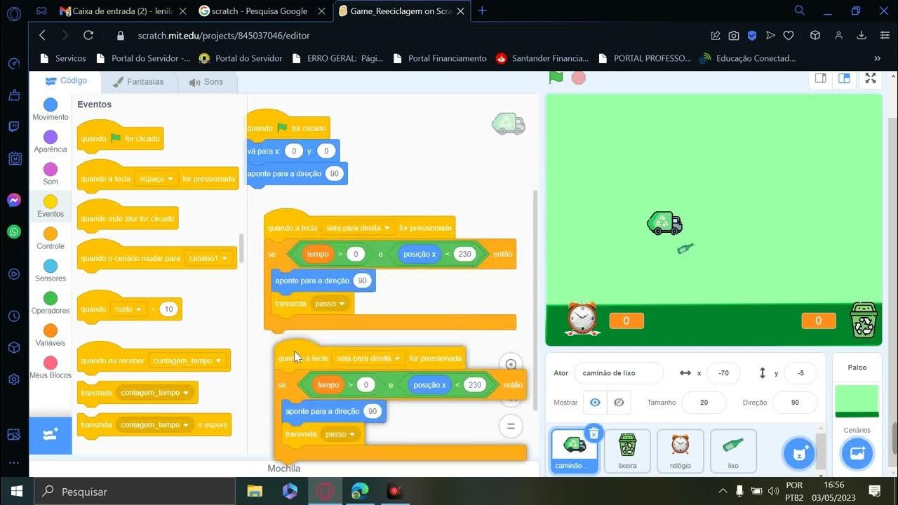 Video 3 - Tutorial Game Reciclagem Scratch - YouTube