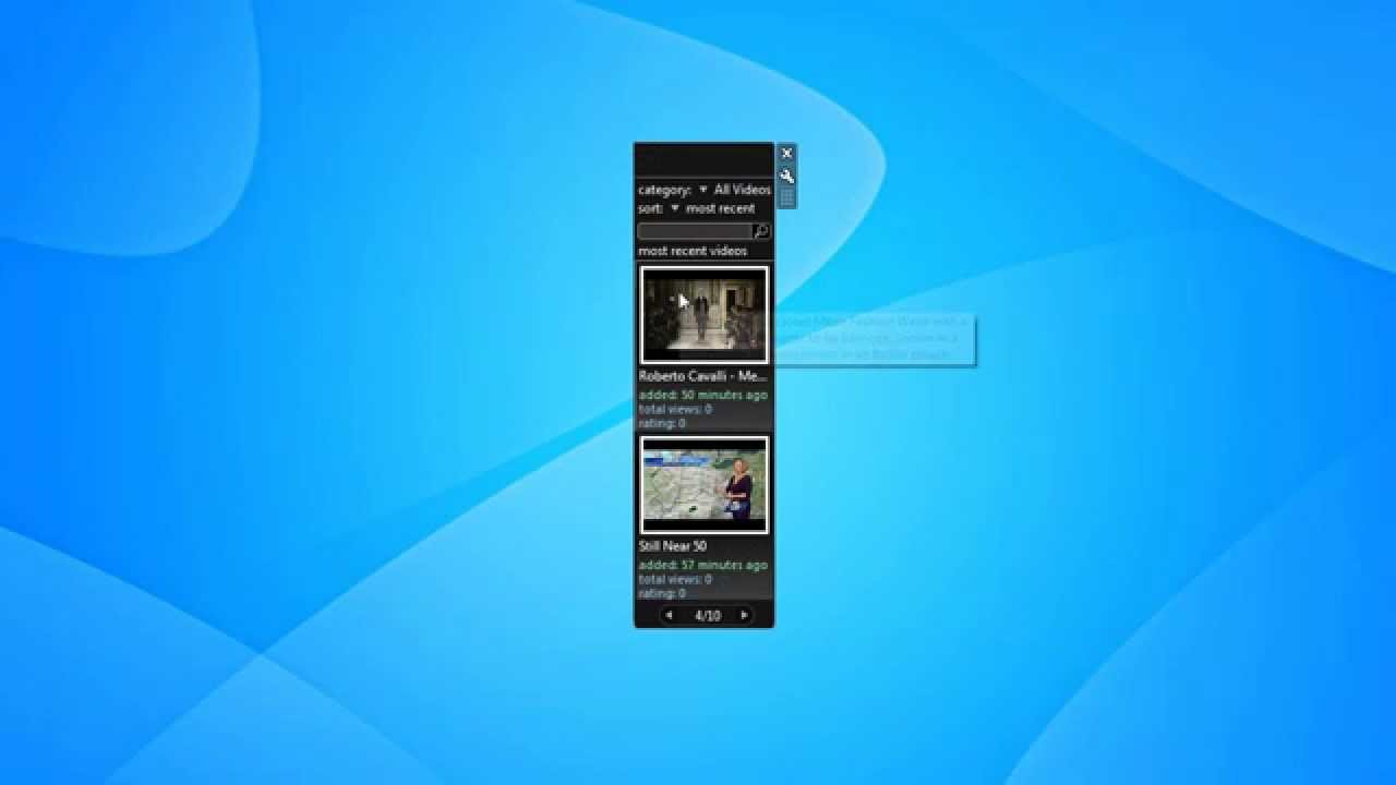 MSN Video Widget for Windows 7 - YouTube