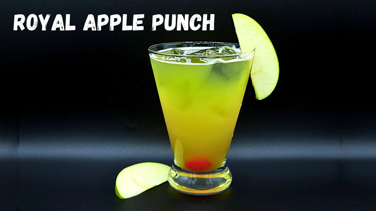 Royal Apple Punch | Crown Apple Cocktail Recipe - YouTube
