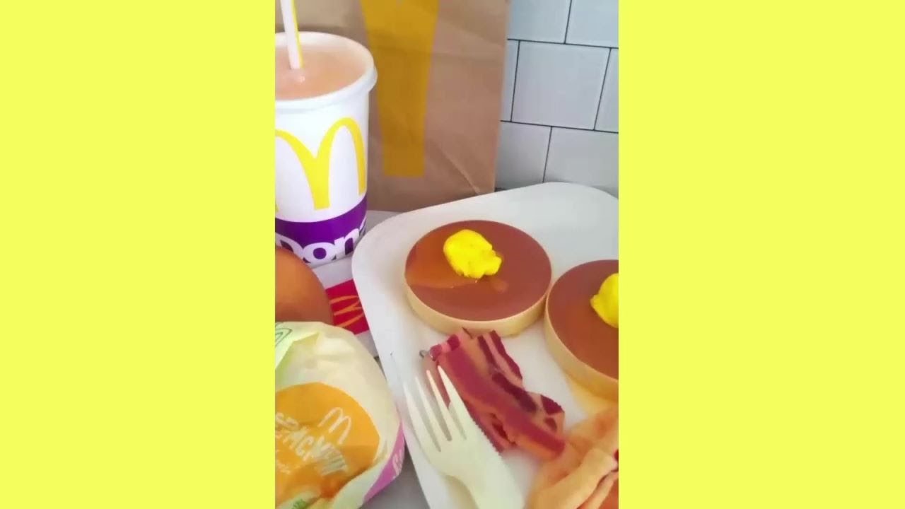 McDonald's Fake Breakfast ASMR Fidget Food Toys Squishy and Slime Video ...