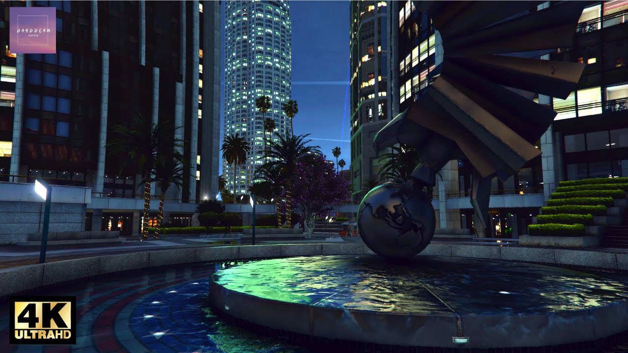 Afternoon Rain Walk in Downtown Los Santos [ GTA V - Natural Vision ...