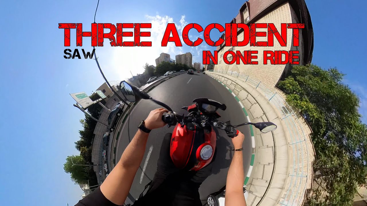 POV - Motorcycle Ride Iran, Tehran - Sadr Highway - Saw Three Accident ...