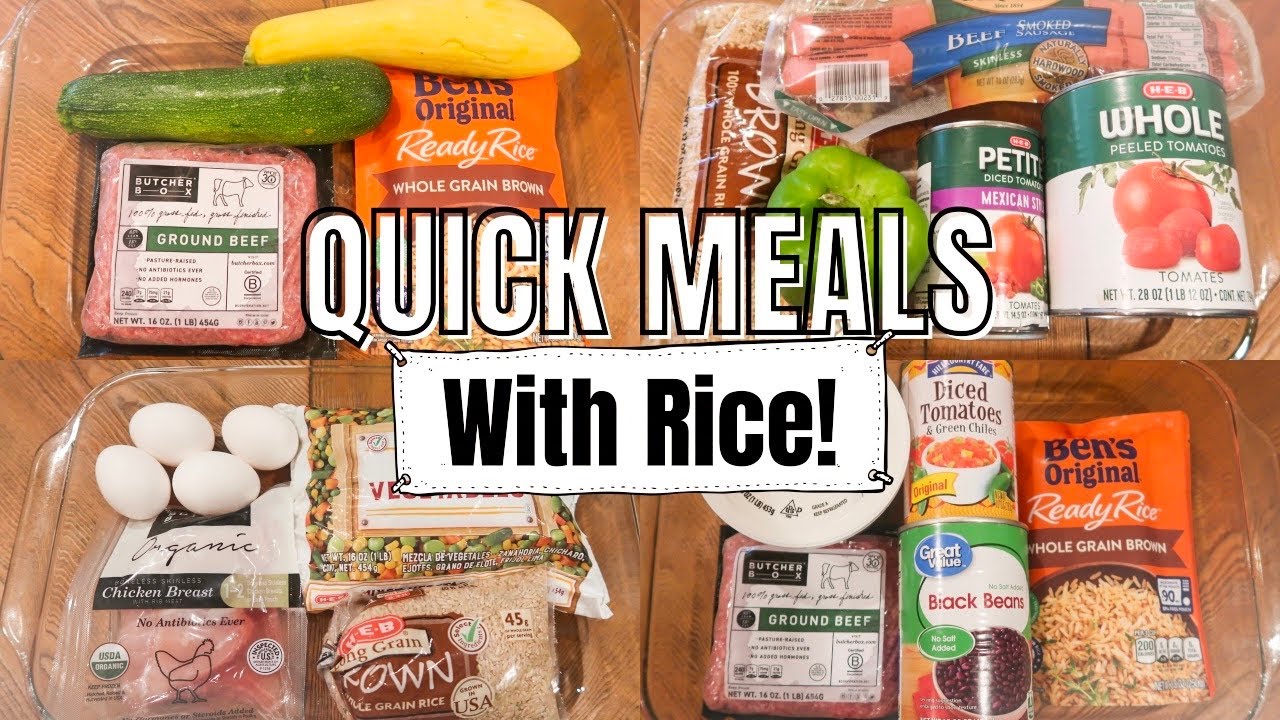 CHEAP & EASY MEALS WITH RICE! QUICK & HEALTHY MEALS TO MAKE AT HOME ON ...