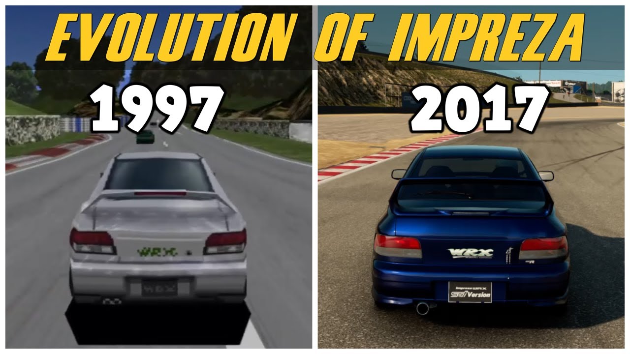 Evolution of Subaru Impreza WRX STI (mk1) in Gran Turismo - YouTube