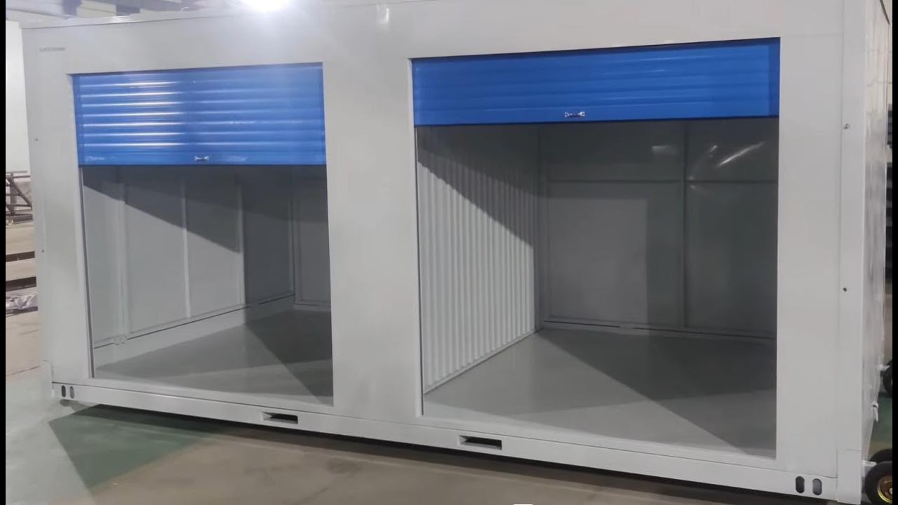 16ft Demountable Storage Container with 2 roller doors - YouTube