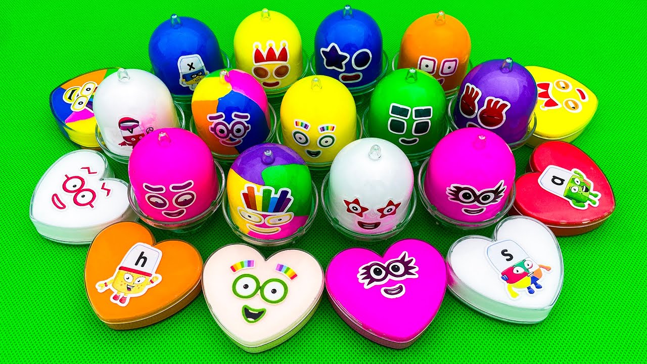 Hunting Numberblocks, Alphablocks in Mini Heart, Bells Shapes with Clay ...