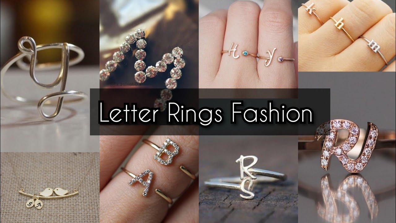 New Style Letter Rings||Engagement Rings in my Latest Fashion Beauty ...