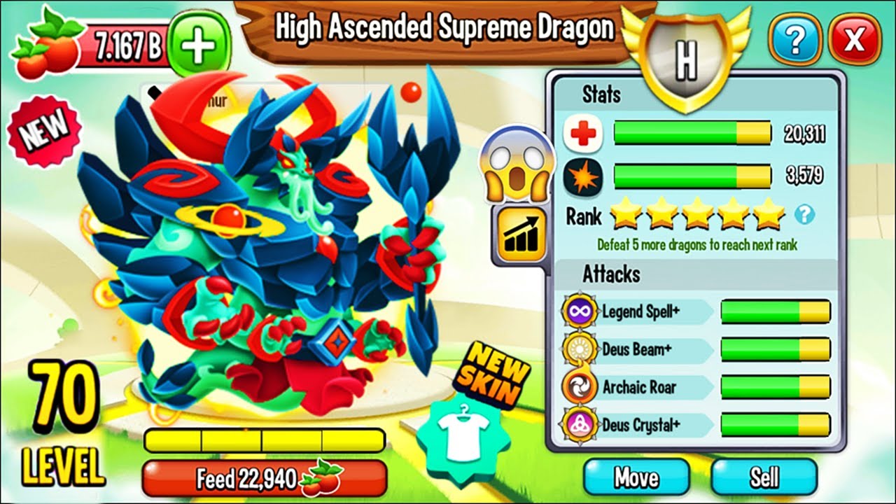 Dragon City: High Ascended Supreme Dragon, NEW SKIN | EXCLUSIVE DRAGON ...