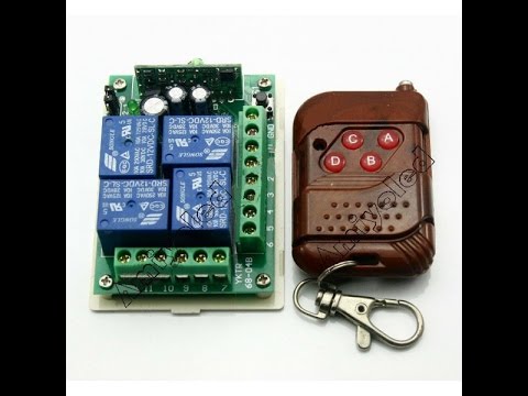Control remoto, Emisor y Receptor inalambrico con radiofrecuencia RF ...