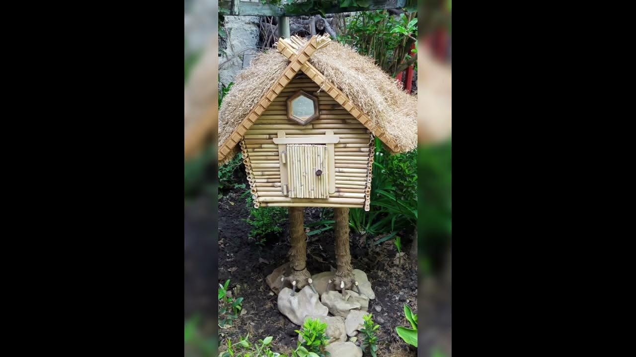 домик бабы яги. поделки для сада своими руками - YouTube