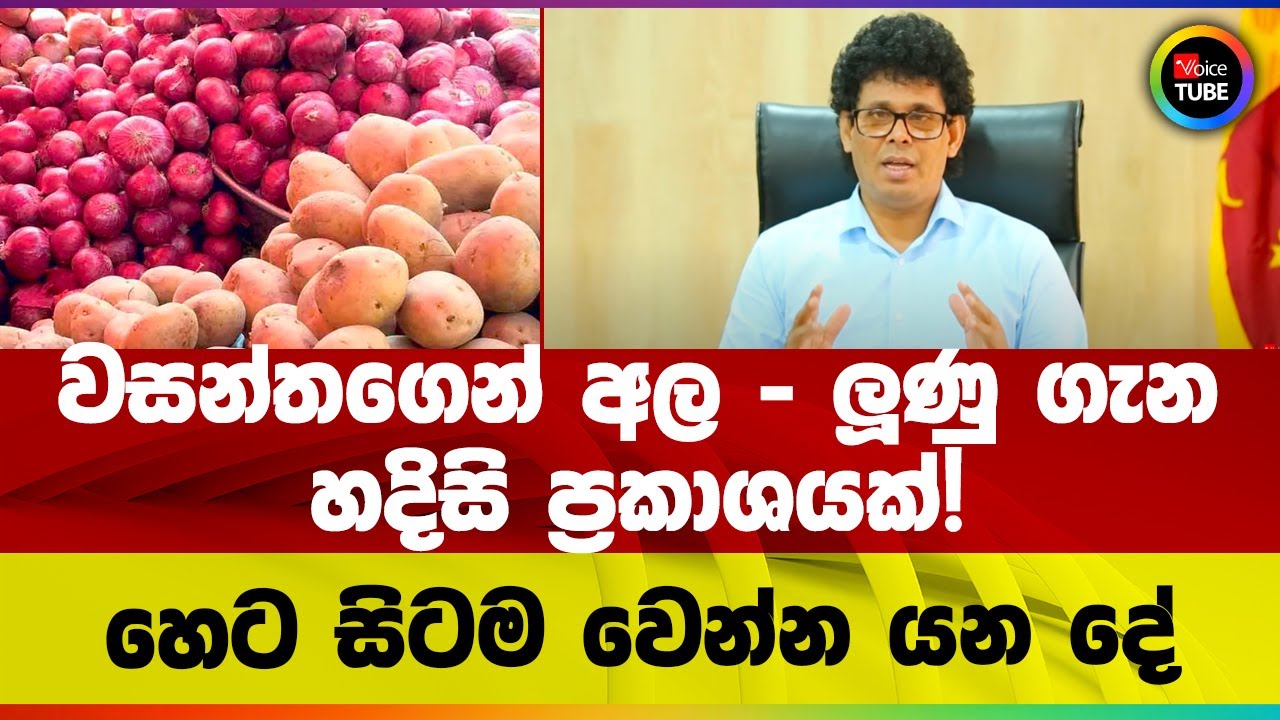 වසන්තගෙන් අල - ලූණු ගැන හදිසි ප්‍රකාශයක්! හෙට සිටම වෙන්න යන දේ ...