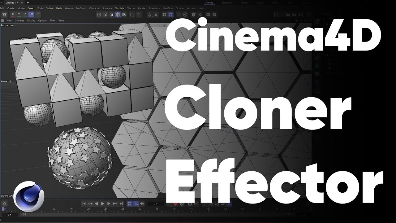 Cinema 4D Cloner va Effektorlar - YouTube