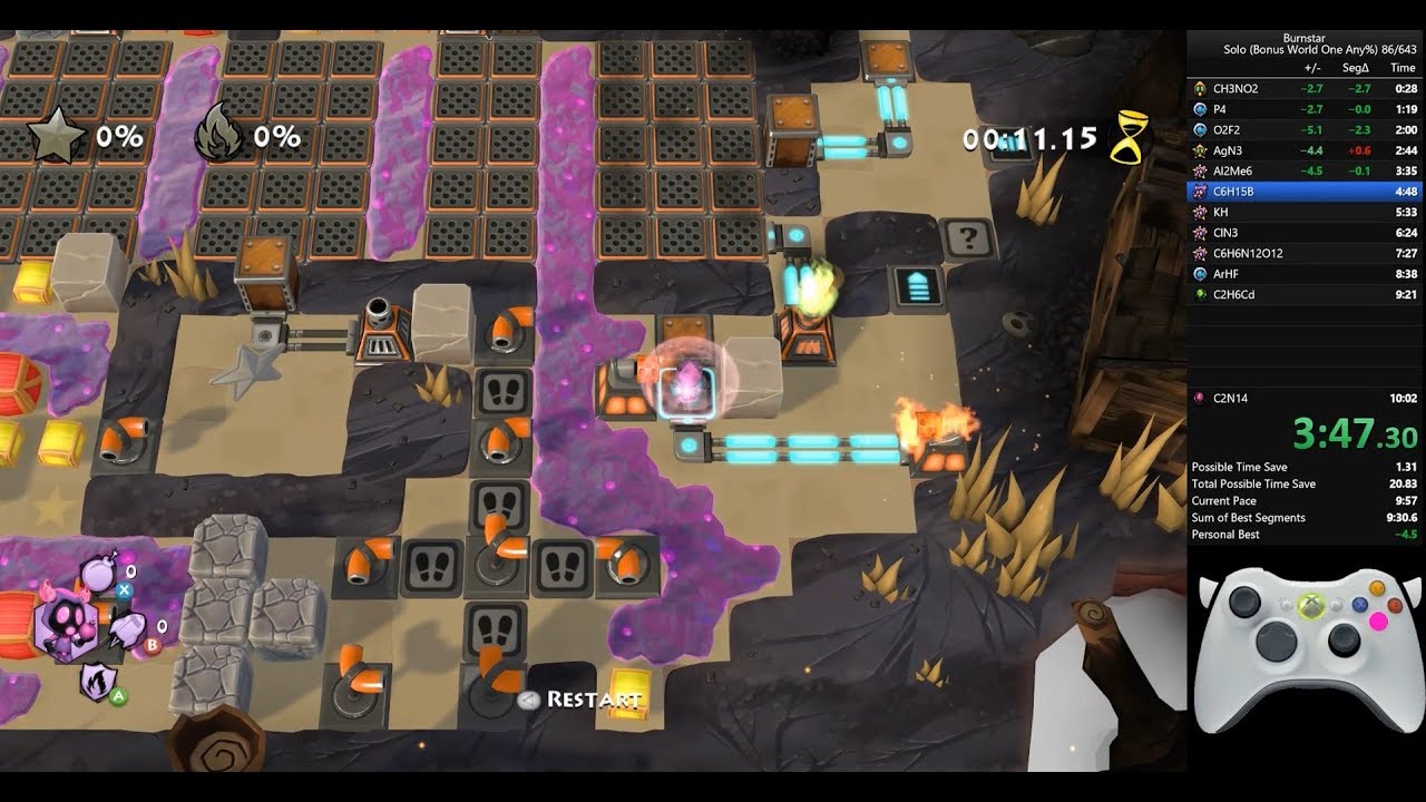 Burnstar -- Bonus World One Any% Speedrun, 10:01.634 - YouTube