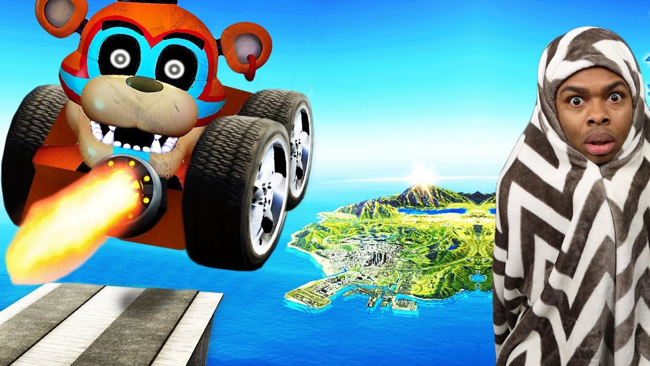 JUMPING FIVE NIGHTS AT FREDDY'S SECURITY BREACH AND SCREAMING FNAF CARS ...