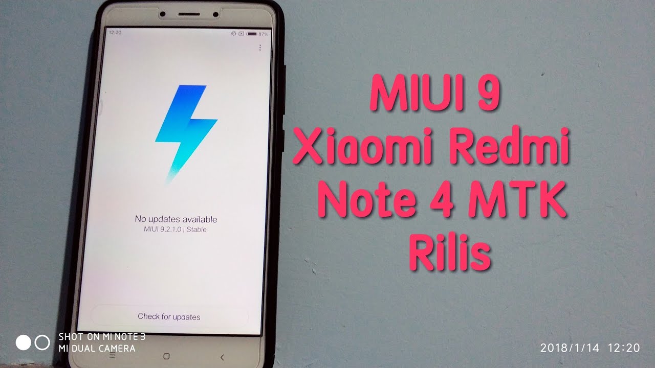 MIUI 9 Redmi Note 4 MTK Rilis!! - YouTube