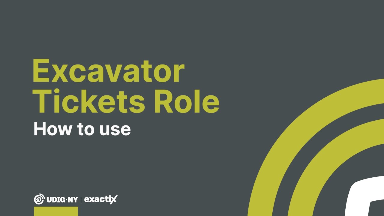 Excavator Tickets Role - YouTube