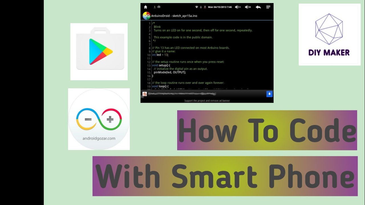 How To Code Arduino With Smart Phone|Google Play Store|Arduino|DIY ...